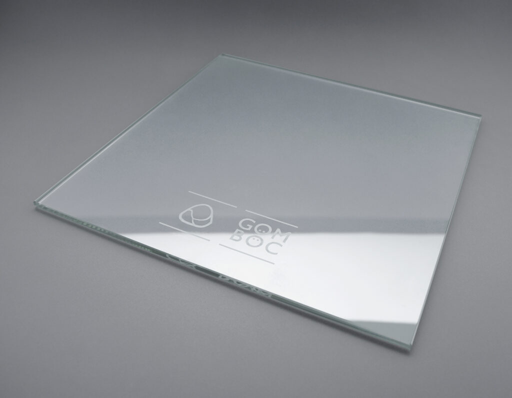 Engraved glass plate - Gömböc Shop